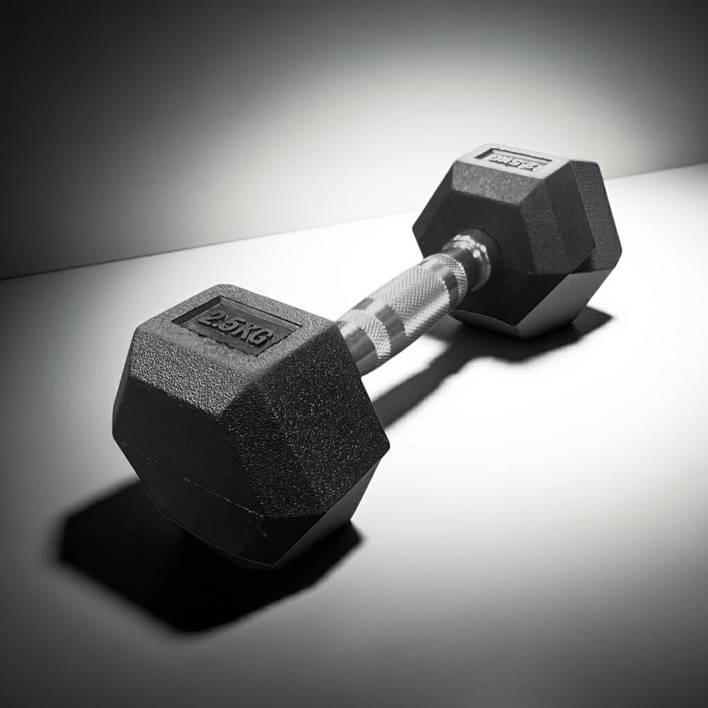 Rubber Hexagon Dumbbell – i-Fitness